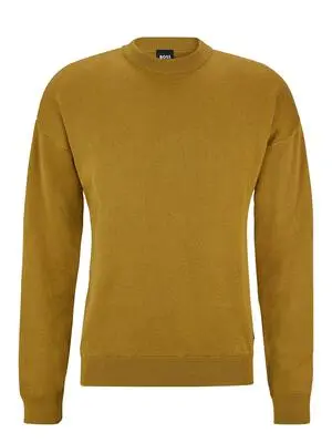 BOSS Cotton Crew-neck Sweater - Green