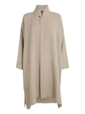 Eskandar Silk Stand-collar Shirt - Grey