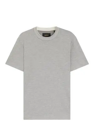 BOSS Cotton-silk T-shirt Silver