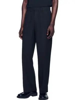 Sandro Wide-leg Trousers - Navy