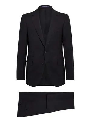 Ralph Lauren Purple Label Wool Serge Gregory 2-piece Suit - Black