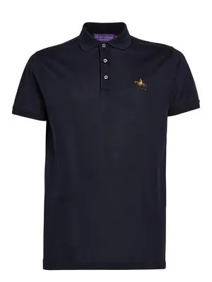 Ralph Lauren Purple Label Custom Slim Polo Shirt - Navy