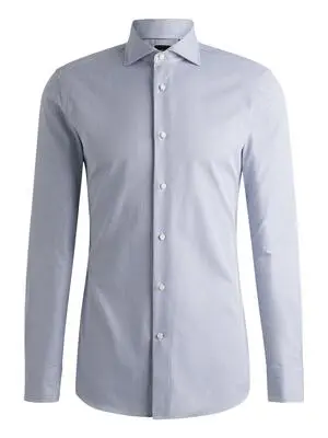 BOSS Organic Cotton Slim-fit Shirt Blue