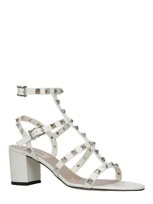 Valentino Garavani Valentino Garavani Leather Rockstud Sandals Multi