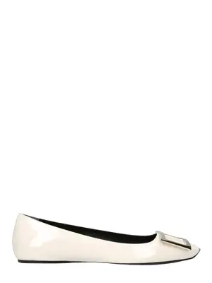 ROGER VIVIER Trompette Ballet Flats - Ivory