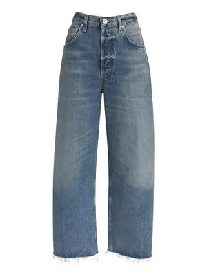 Citizens Of Humanity Raw-hem Ayla Cropped Jeans - Blue