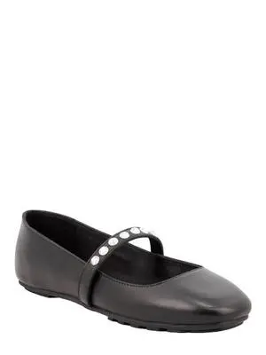 Mia Karolin Mary Jane Flat - Black