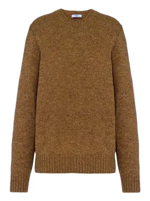 Prada Prada Wool-Cashmere Crew Neck Sweater Green