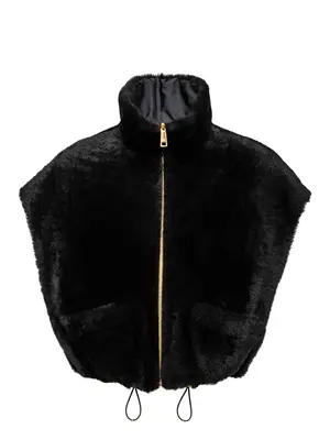 Prada Shearling Gilet - Black