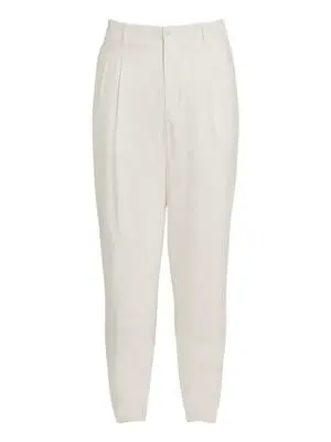 Giorgio Armani Silk-blend Tailored Trousers - White
