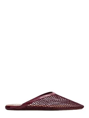 Alaïa Fishnet Mules Red