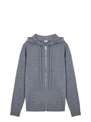 Loewe Wool Anagram Zip-up Hoodie - Grey