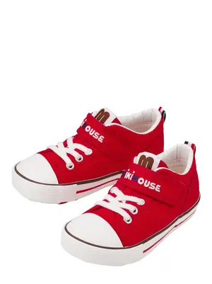 MIKI HOUSE Miki House Red Velcro Low-Top Sneakers Multi
