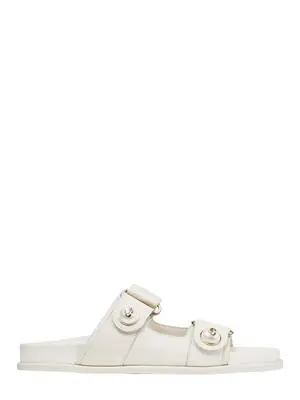 JIMMY CHOO Fayence Leather Sandals - White
