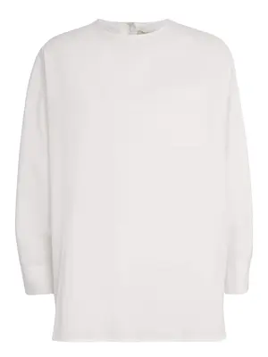 Max Mara Cotton Poplin Blouse White
