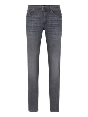 BOSS Boss Slim-Fit Stretch Denim Jeans Grey