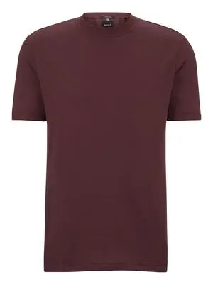BOSS Cotton-silk Textured T-shirt - Red