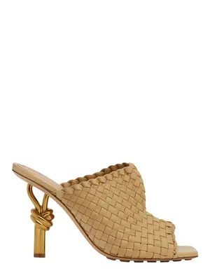 Bottega Veneta Bottega Veneta Black Leather Knot Mules 90 Brown