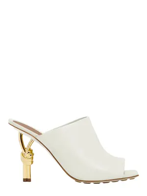 Bottega Veneta Leather Knot Mules 90 - White