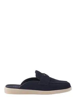 Prada Suede Mules - Blue