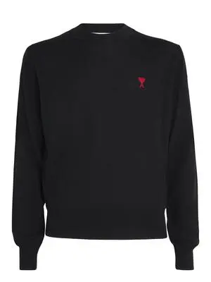 AMI Paris AMI Paris Ami De Coeur Wool Sweater Black