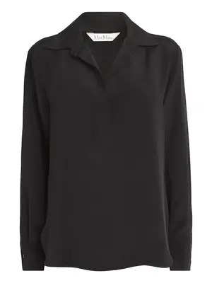 Max Mara Silk Shirt Black