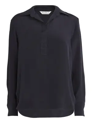 Max Mara Silk Shirt Blue