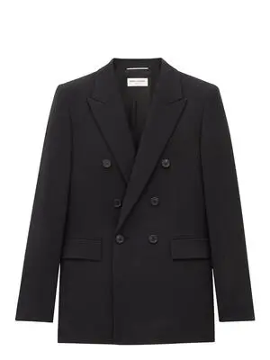 Saint Laurent Virgin Wool Blazer - Black