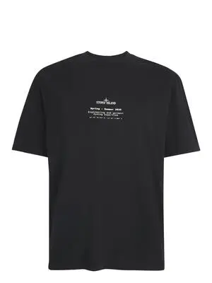 Stone Island Cotton Logo T-shirt Black