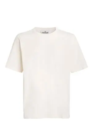 Stone Island Cotton Logo T-shirt Ivory