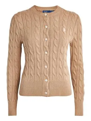 Polo Ralph Lauren Polo Ralph Lauren Cotton Cable-Knit Cardigan Beige