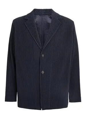 Issey Miyake Pleated Basics Blazer Navy