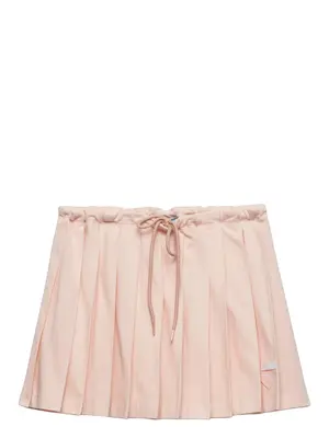 Prada Cotton Pleated Mini Skirt - Pink