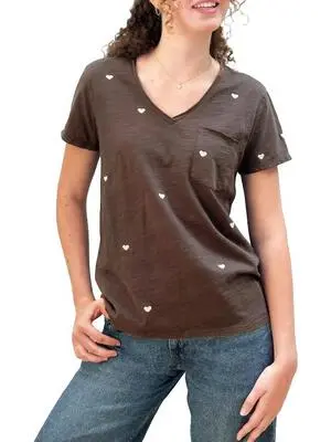 BILLY T Embroidered T-shirt - Coffee