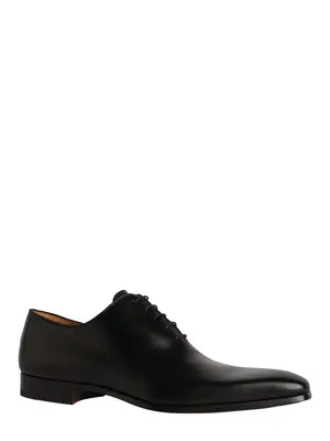 Magnanni Leather Wholecut Oxford Shoes - Black