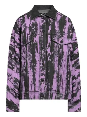 Versace Denim Trucker Jacket - Purple