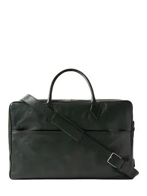 METIER Closer Full-grain Leather Weekend Bag - Green