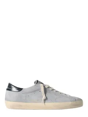 GOLDEN GOOSE Super-star Distressed Suede Sneakers - Gray