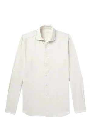 SLOWEAR Glanshirt Brushed-cotton Shirt - Neutrals