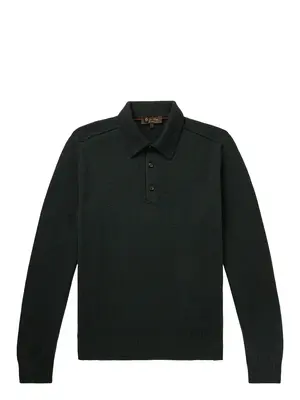Loro Piana Virgin Wool Polo Sweater - Green