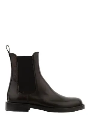 PAUL WARMER Leather Chelsea Boots - Brown