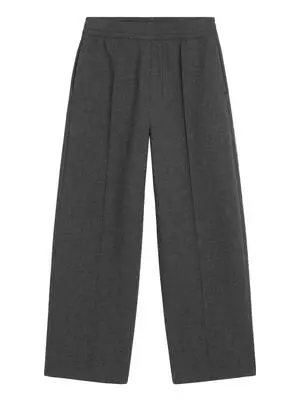 AMI Pleated Wide-Leg Trousers