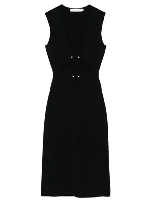 Christopher Esber Bracket Midi Dress - Black