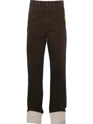 JW Anderson Contrast Turn-up Jeans - Black