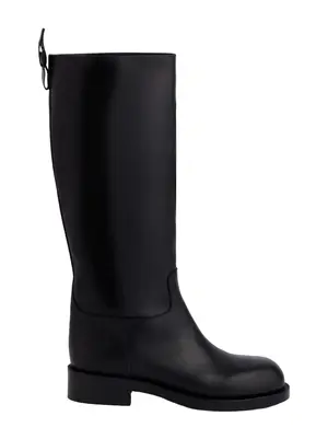 Rabanne Leather Knee High Boots - Black