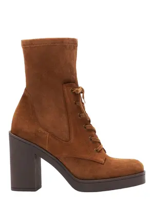 STUART WEITZMAN 80mm Everitt Boots - Brown