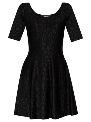 Versace Medusa Jacquard Mini Dress - Black