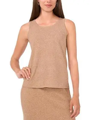 Vince Camuto Crewneck Sleeveless Sweater - Dark Latte