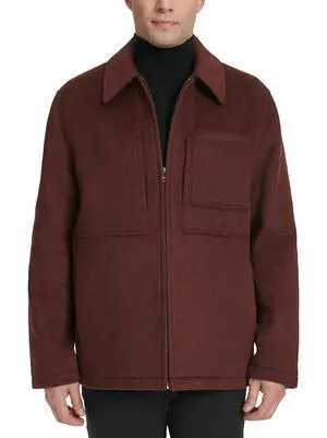 Cole Haan Zip Front Jacket Wine
