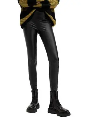 ALLSAINTS Cora Faux Leather Leggings - Black